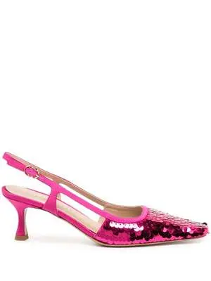 Roberto Festa Siviglia Sequinned Slingback Pumps - Pink