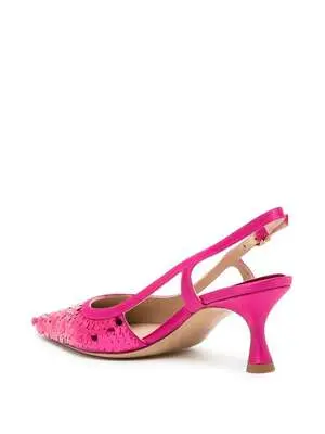 Roberto Festa Siviglia Sequinned Slingback Pumps - Pink