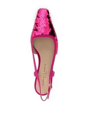 Roberto Festa Siviglia Sequinned Slingback Pumps - Pink
