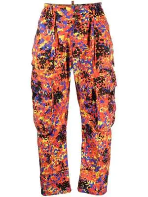 Dsquared2 Abstract-print Cargo Trousers