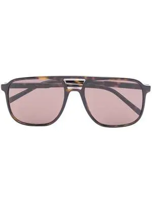 Dolce & Gabbana Oversized Pilot-Frame Sunglasses Brown