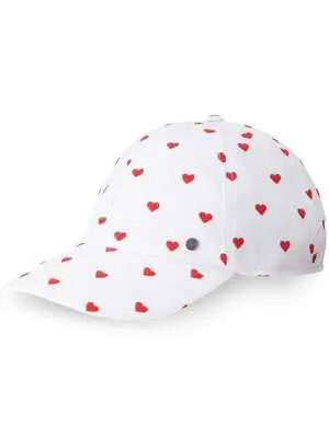 MAISON MICHEL Heart-print Cotton Cap