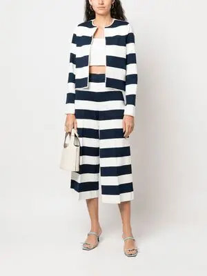 TWINSET Striped Cropped Trousers