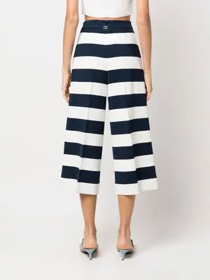 TWINSET Striped Cropped Trousers