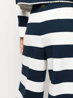 TWINSET Striped Cropped Trousers