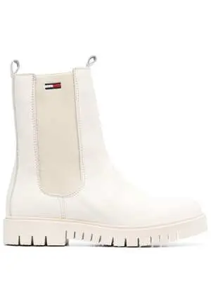 Tommy Hilfiger Leather Chelsea Boots - Neutrals