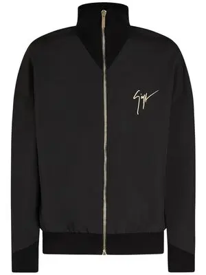 GIUSEPPE ZANOTTI Embroidered-logo Zip-up Bomber Jacket