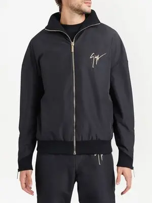 GIUSEPPE ZANOTTI Embroidered-logo Zip-up Bomber Jacket