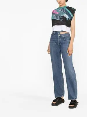 Palm Angels Graphic-print Sleeveless Top