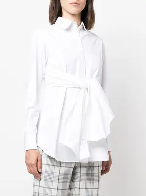 Thom Browne Cross-strap Belted Waist Shirt
