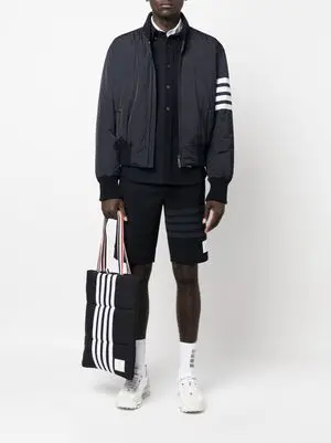 Thom Browne 4-bar Stripe Bomber Jacket - Blue