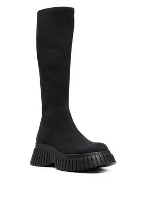 Camper 70mm Knitted Platform Boots - Black
