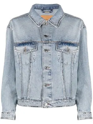 Alexandre Vauthier Crystal-embellished Denim Jacket