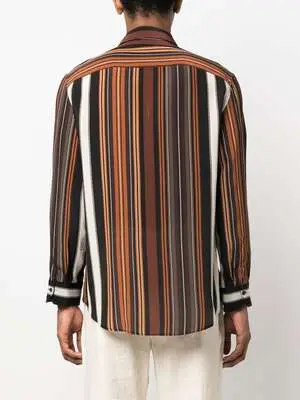 Etro Striped Long-sleeve Silk Shirt