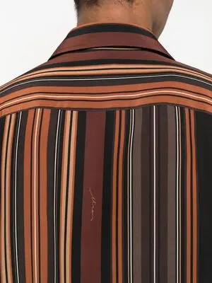 Etro Striped Long-sleeve Silk Shirt