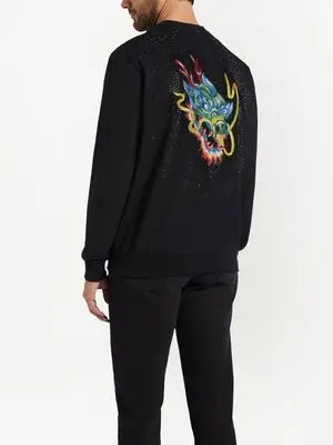 GIUSEPPE ZANOTTI Dragon Crystal Sweatshirt