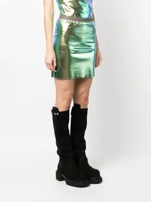 Rick Owens Metallic Mini Skirt