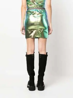 Rick Owens Metallic Mini Skirt