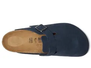 BIRKENSTOCK Boston Suede Clog - Navy