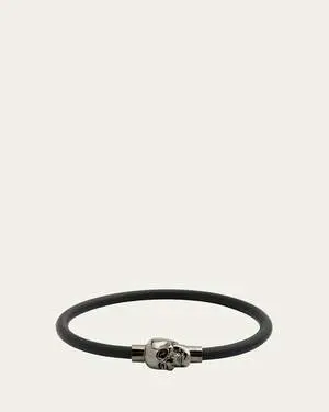 Alexander McQueen Rubber Cord Skull Bracelet