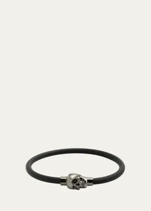 Alexander McQueen Rubber Cord Skull Bracelet