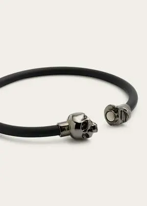 Alexander McQueen Rubber Cord Skull Bracelet