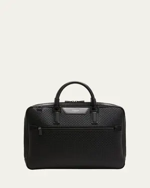 SERAPIAN Stepan Extra Slim Briefcase - Black Eclipse