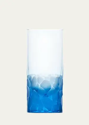 MOSER Pebbles Highball Glass Aquamarine