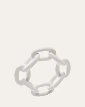 KIM SEYBERT Enamel Chain Link Napkin Ring - White