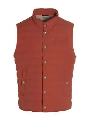 Brunello Cucinelli Nylon Vest Arancio