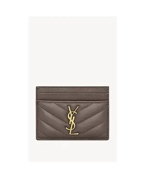 Saint Laurent Cassandre Matelasse Card Case Urban Grey