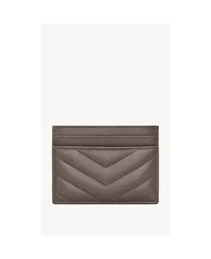 Saint Laurent Cassandre Matelasse Card Case - Urban Grey
