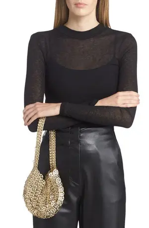 Rabanne 1969 Moon Shoulder Bag - P711 Light Gold