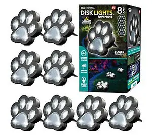 BELL & HOWELL Bell + Howell 6 Led Outdoor Solar Powered Paw D Sk Lights 8pk - One-color
