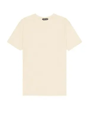 TOM FORD Tom Ford Viscose Cotton Tee In Black Champagne