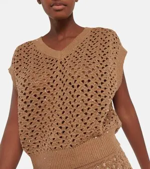 Brunello Cucinelli Open-knit Top