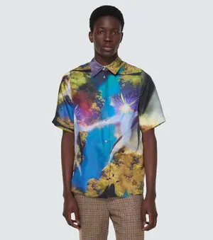 Loewe X Howl's Moving Castle Printed Silk-blend Shirt - Multicoloured