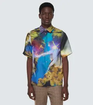 Loewe X Howl's Moving Castle Printed Silk-blend Shirt - Multicoloured