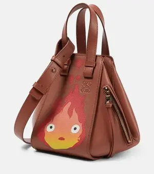 Loewe X Howl's Moving Castle Calcifer Hammock Small Leather Shoulder Bag