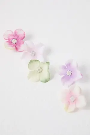 Free People Floral Hair Clip Pack - Pansy
