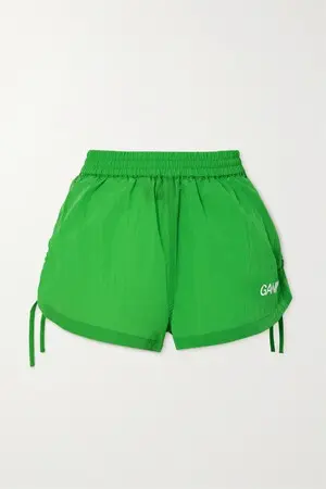 GANNI Printed Recycled-shell Shorts