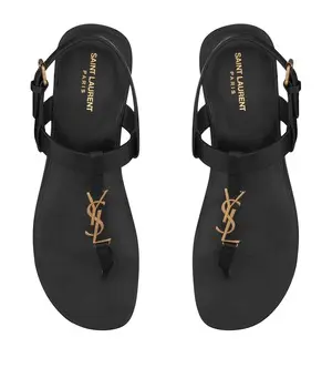 Saint Laurent Leather Cassandra Sandals