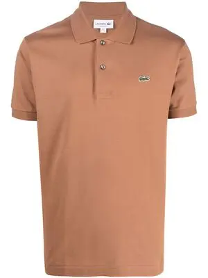 Lacoste Logo-patch Polo Shirt - Brown