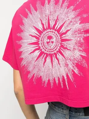 Amiri Cropped Logo-print Cotton T-shirt