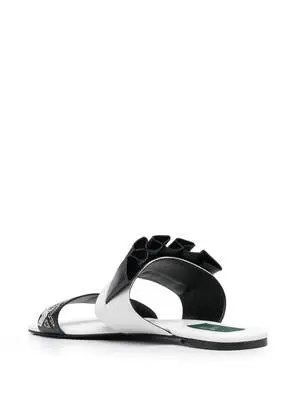Emilio Pucci Embroidered-detail Slides - Black