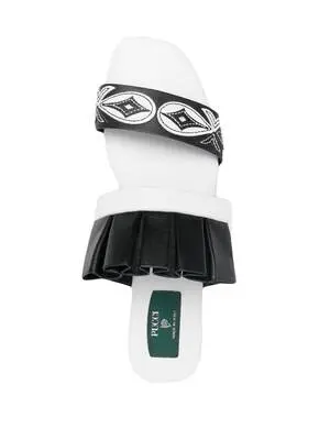 Emilio Pucci Embroidered-detail Slides - Black