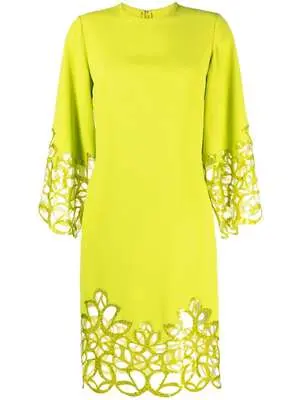 Elie Saab Sequin-embellished Lace-trimmed Dress