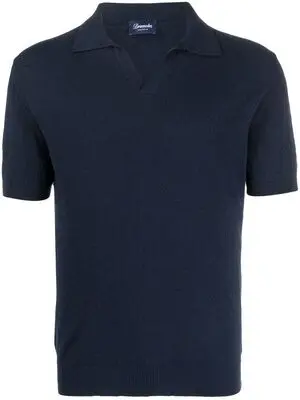 DRUMOHR Jersey Short-sleeved Polo Shirt - Blue