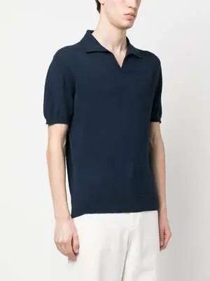DRUMOHR Jersey Short-sleeved Polo Shirt - Blue