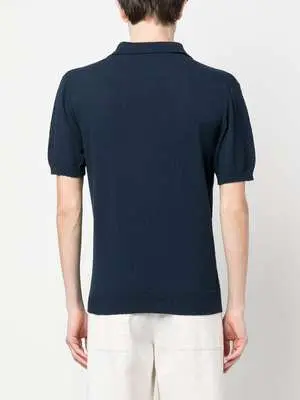 DRUMOHR Jersey Short-sleeved Polo Shirt - Blue
